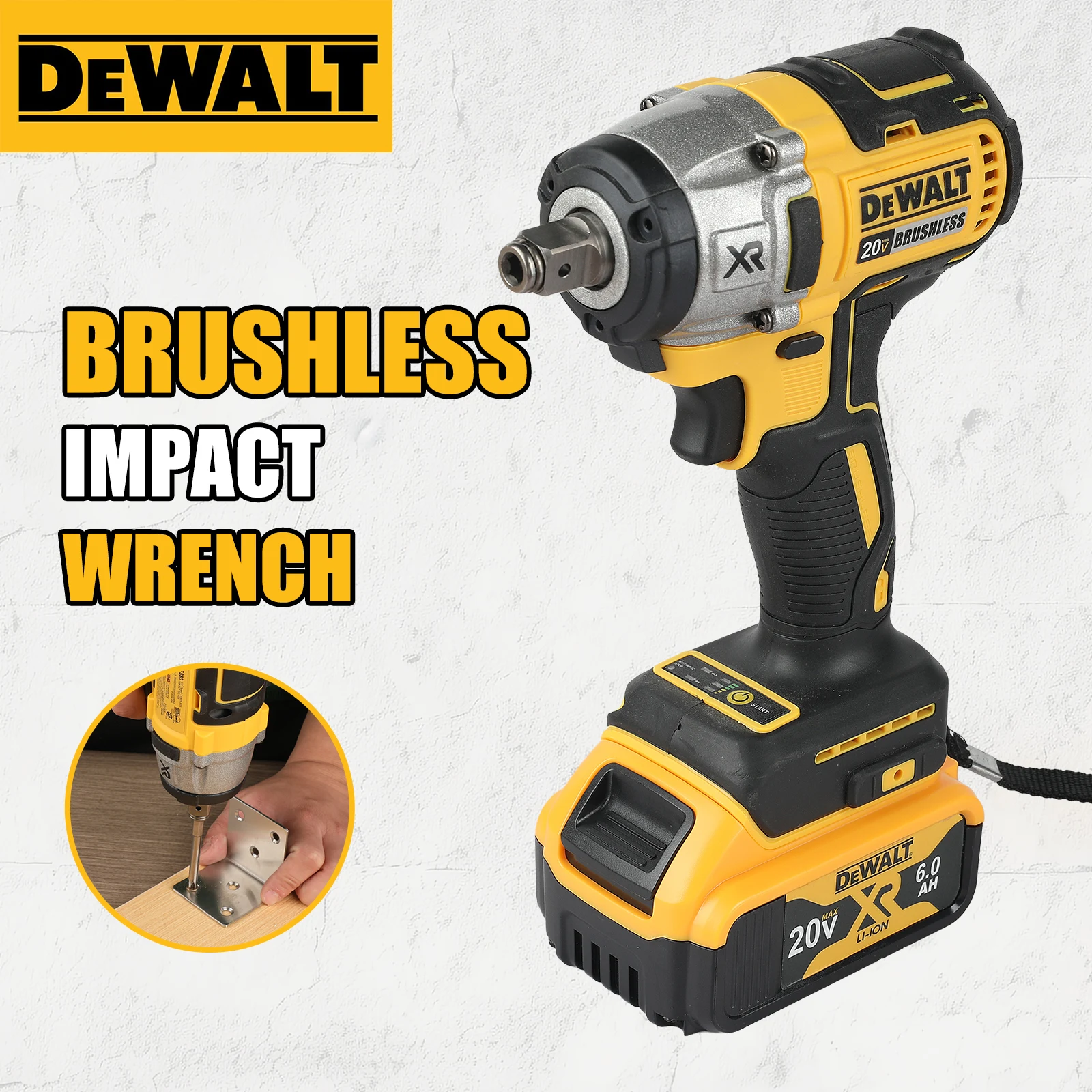 Dewalt DCF880 Brushless Impact Wrench 20V XR–203N.M Torque,1/2in Drive ...