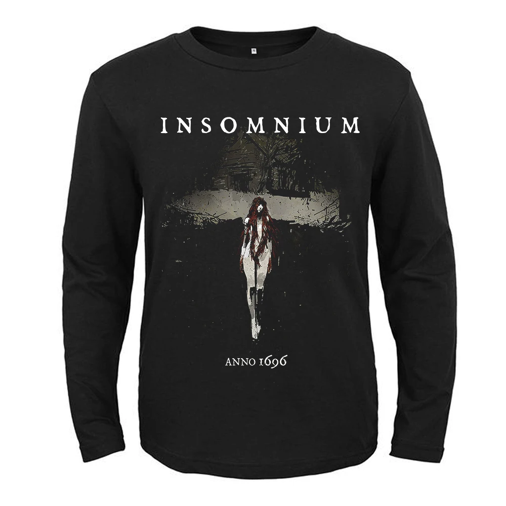 Men's TShirt Long Sleeve Cotton T Shirt Insomnium Rock Tee Tops ...