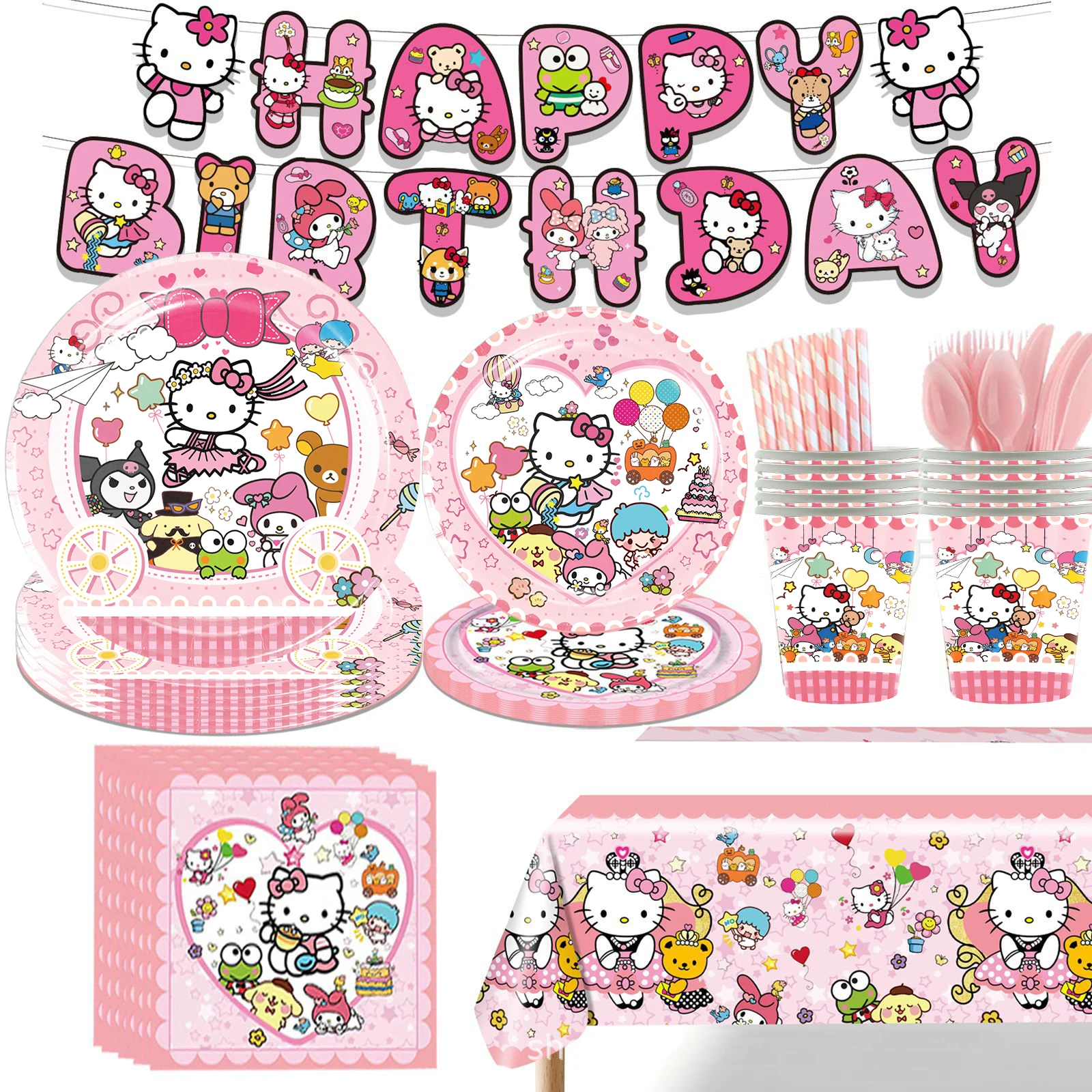 Sanrioo Ol Kitty Tema Decora Es Party Decor Celebration Decor Birthday