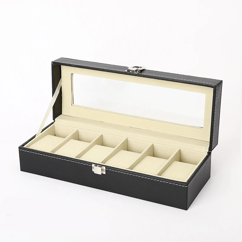 Classical-6-Slots-Watch-Display-Box-PU-Leather-Watches-Storage-Boxes ...