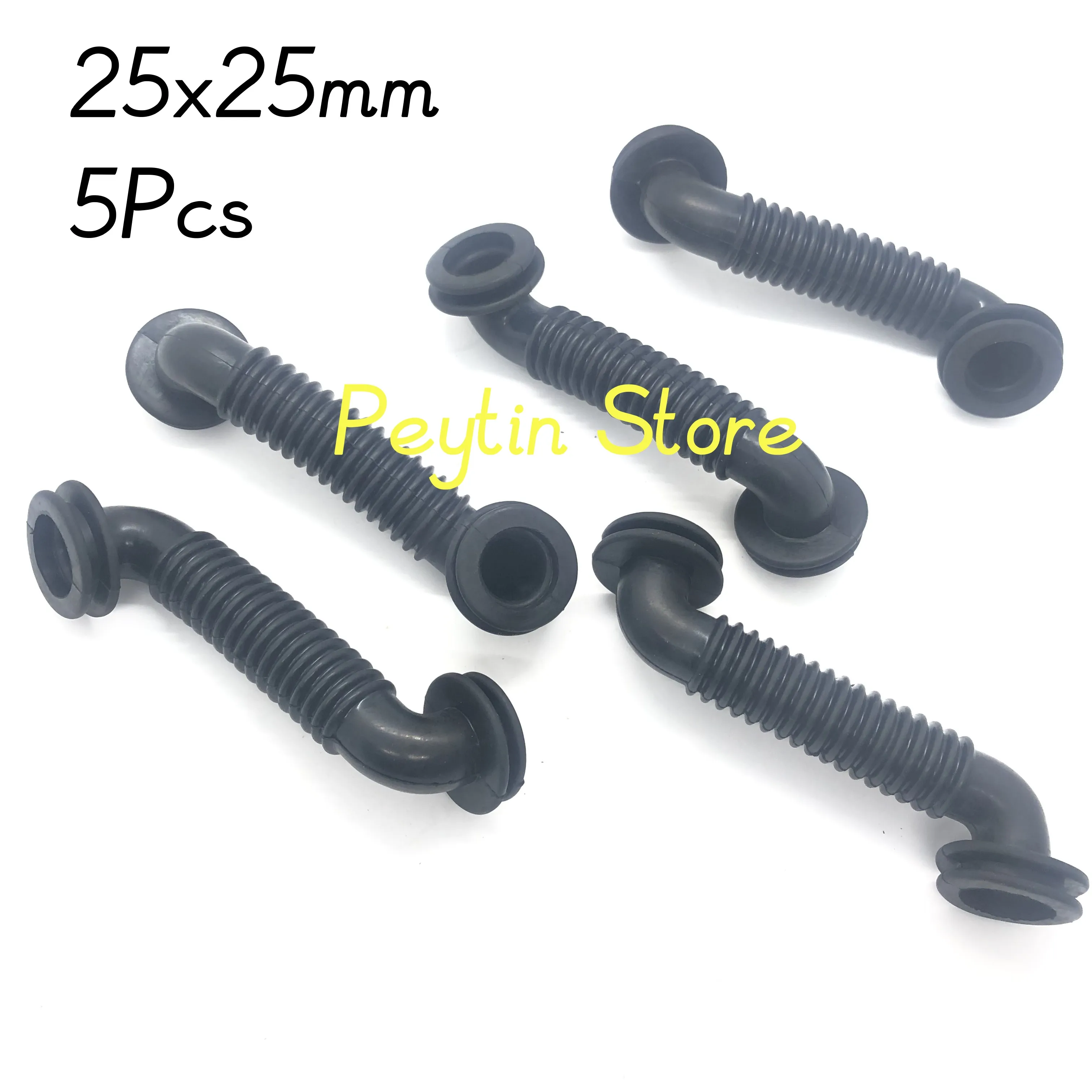 5Pcs-25x25mm-Car-Wire-Harness-Door-Tube-Dust-proof-Threading-Protection ...