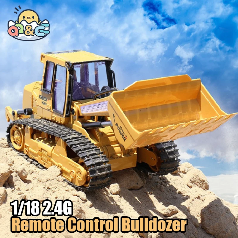 1-18-RC-Bulldozer-Control-remote-Car-2-4G-Radio-Controlled-Car-Tractor ...