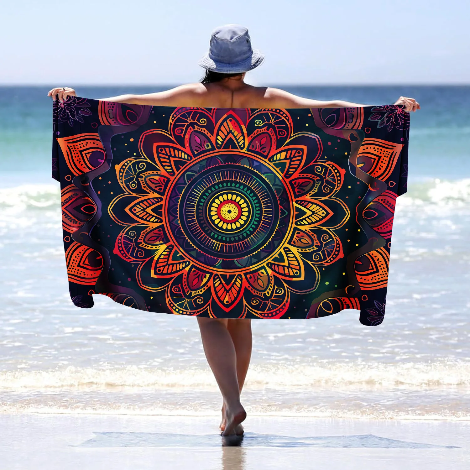 Quick-Dry-Microfiber-Beach-Towel-Mandala-Lightweight-Oversized-Large ...