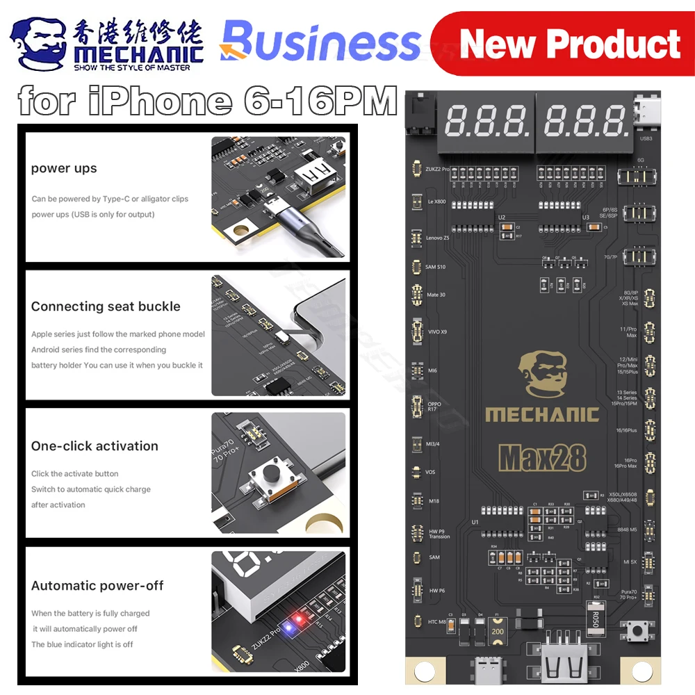 MECHANIC-Max28-Battery-Activation-Board-for-iPhone-6-16-Pro-Max-Android ...