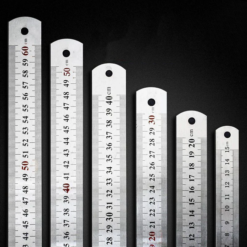 1pcs-Straightedge-Double-Side-Scale-Metal-Ruler-High-Quality-Stainless ...