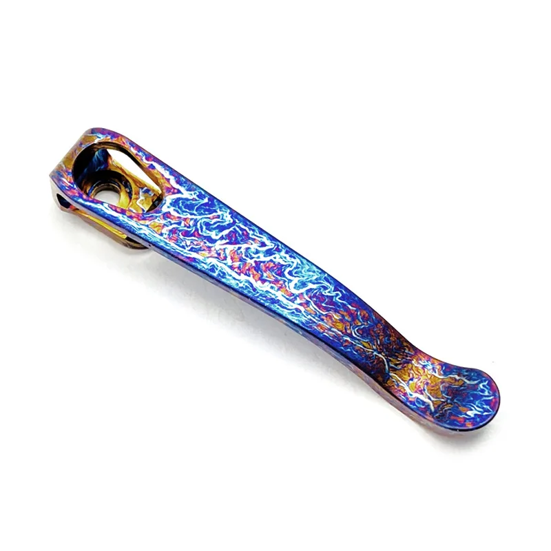 1PC Titanium Knife Back Clip Outdoor Portable Pocket Knife Waist Clip ...
