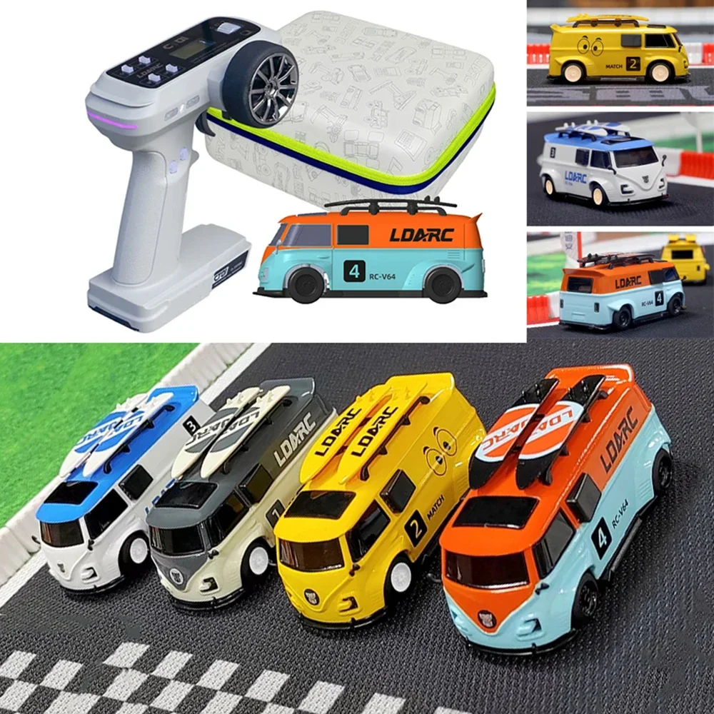 Mini coche RC 1/64 LDARC V64 coche eléctrico RC modelo RTR 2,4 GHz Mini ...