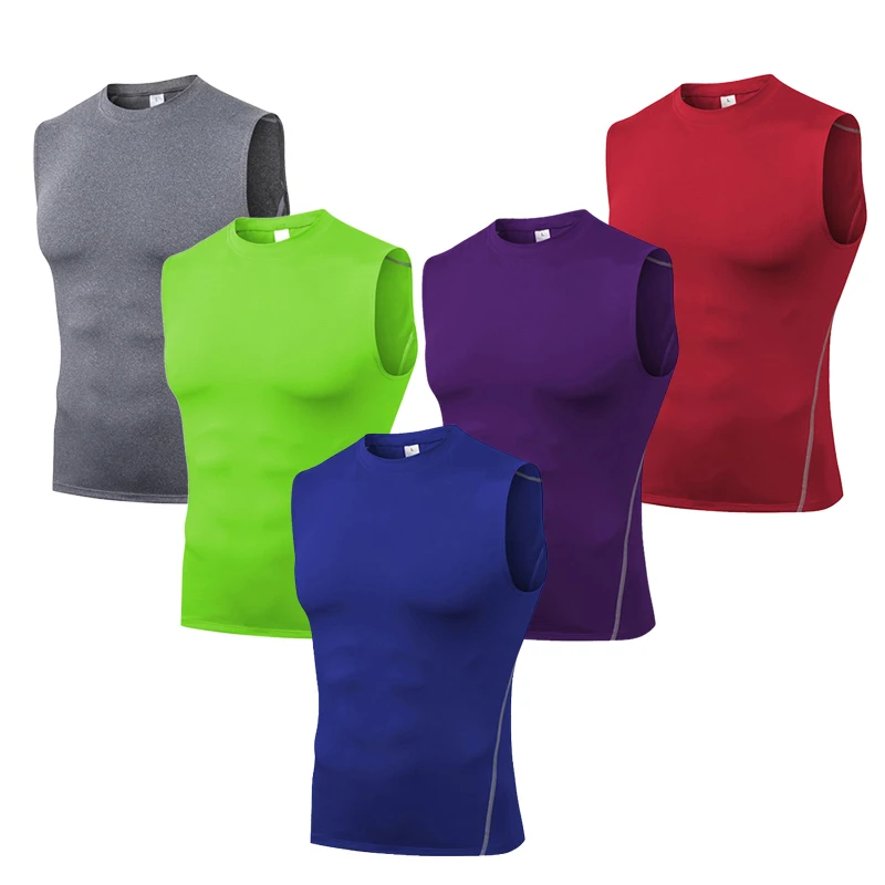 Manufactory Men Fitness Wear Compression Tank Top Quick-Drying Black ...
