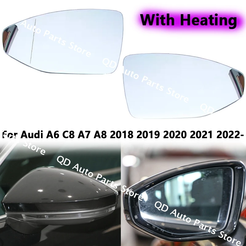 For Audi A6 C8 A7 A8 2018 2019 2020 2021 2022- Heated Auto Side Wing ...