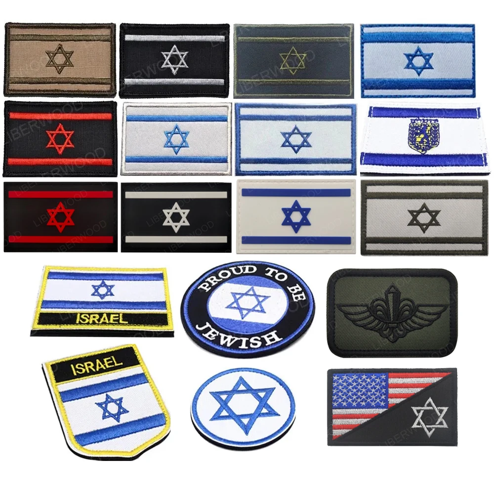 Jewish-Israel-Star-Flag-Reflective-Patch-Army-Tactical-Emblem-Combat ...