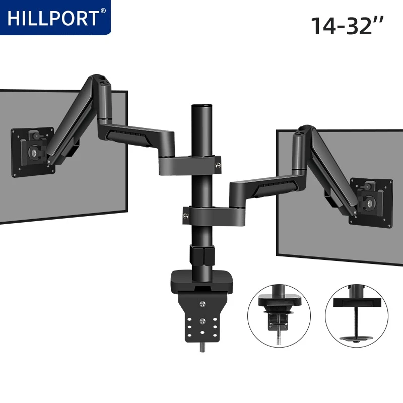 Dual Monitor Desktop Mount Bracket for 14 to 32-Inch LCD Screens ...