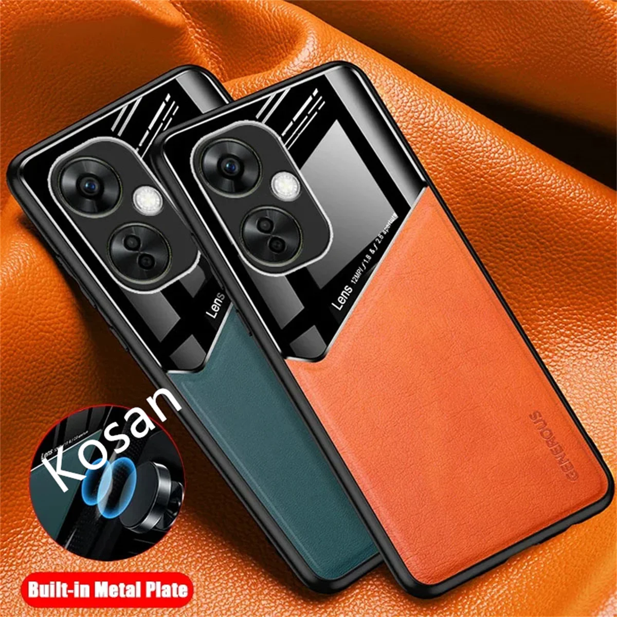 For-OnePlus-Nord-CE3-Case-PU-Leather-Car-Magnetic-Hard-PC-Cover-For-One ...