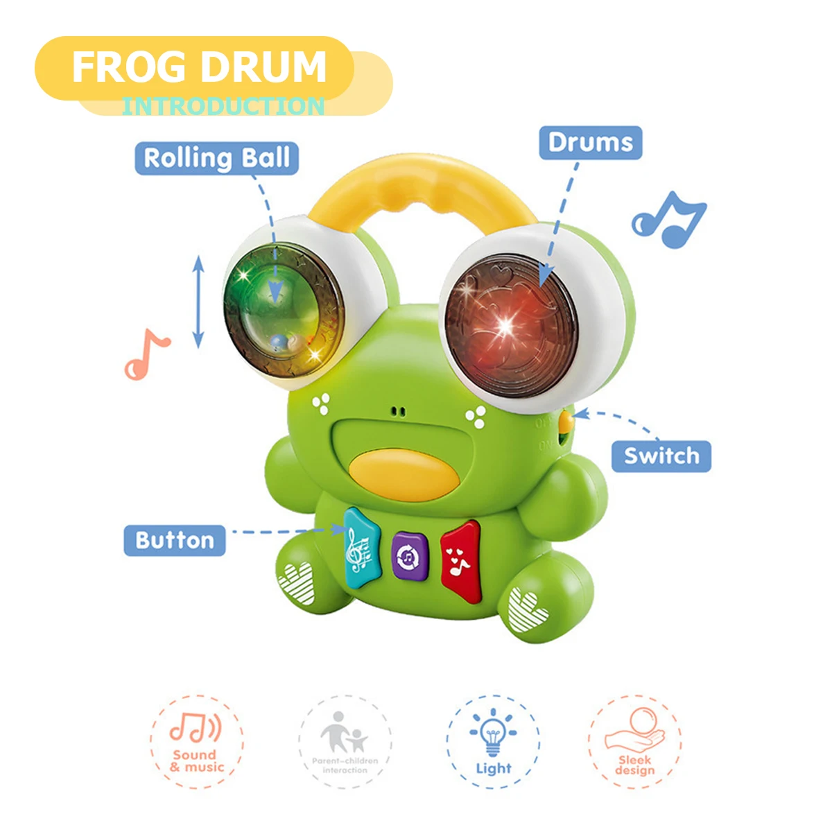 Electric-Baby-Sound-Light-Toys-Cute-Frog-Design-Infant-Musical-Piano ...