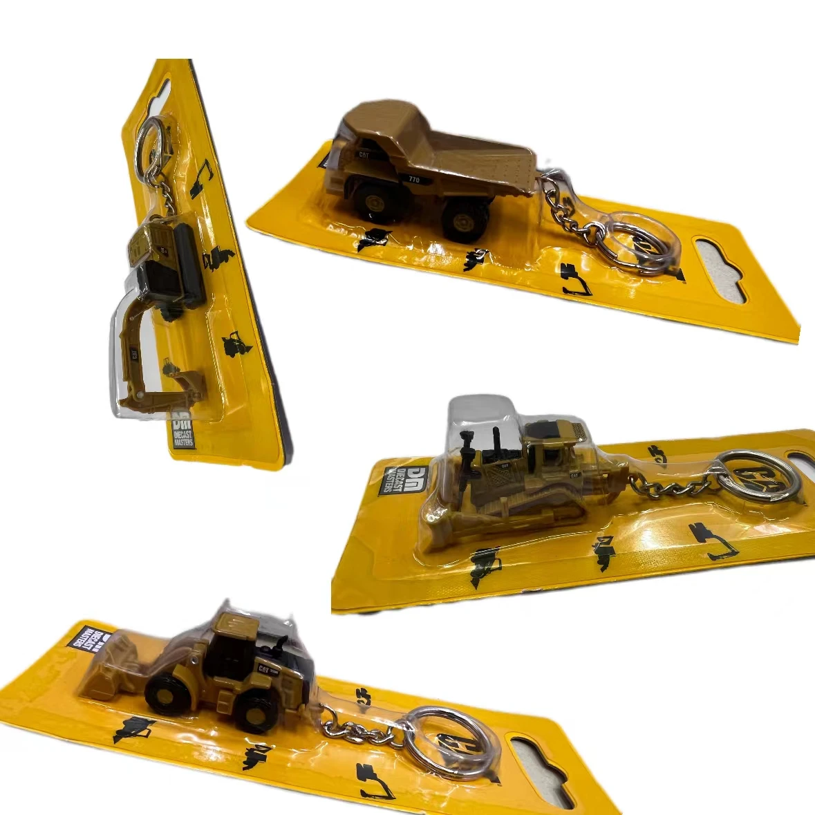 Diecast-Mini-Engineering-Keychain-Bulldozer-Alloy-Excavator-Caterpillar ...