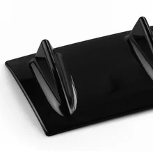 3/5 Shark Fin Car Rear Bumper Lip Diffuser Spoiler Sticker Protector ...