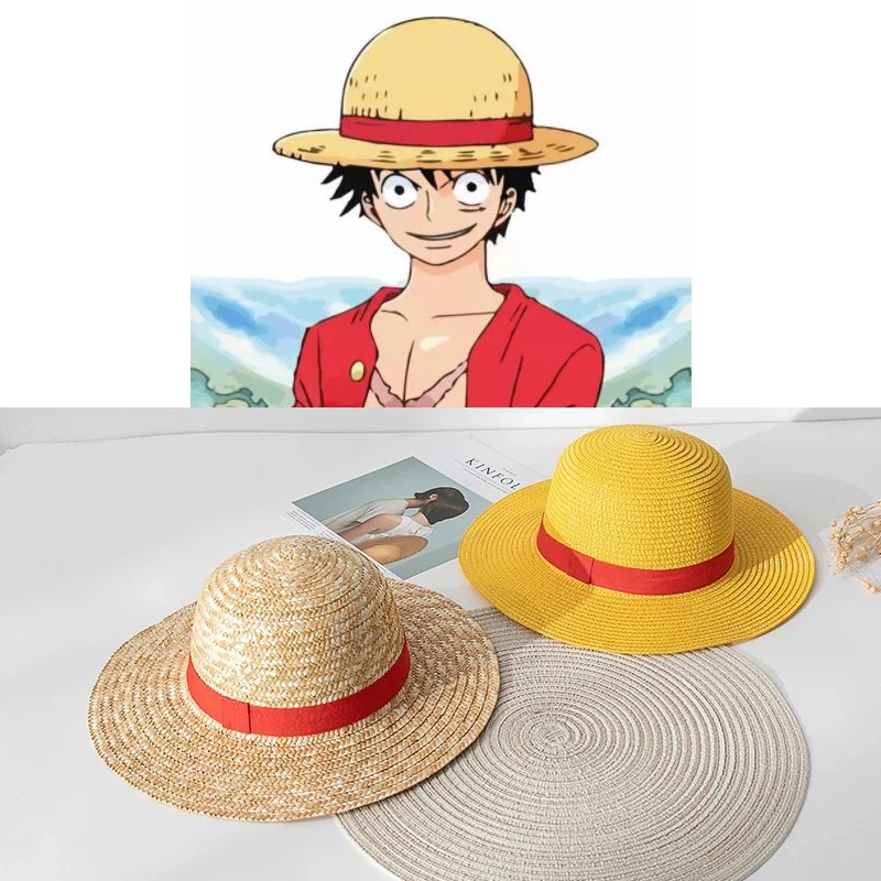 One Piece Monkey D Luffy Straw Hats Cosplay Cap Men Women Kids Parent ...