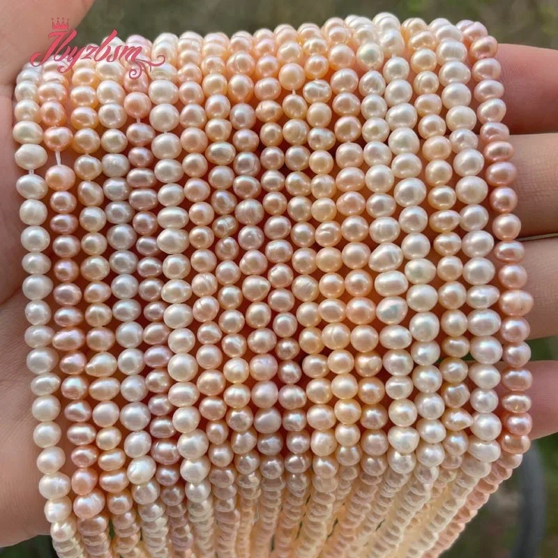 Perla-redonda-Natural-de-agua-dulce-cuentas-sueltas-de-piedra-DIY-14-5 ...