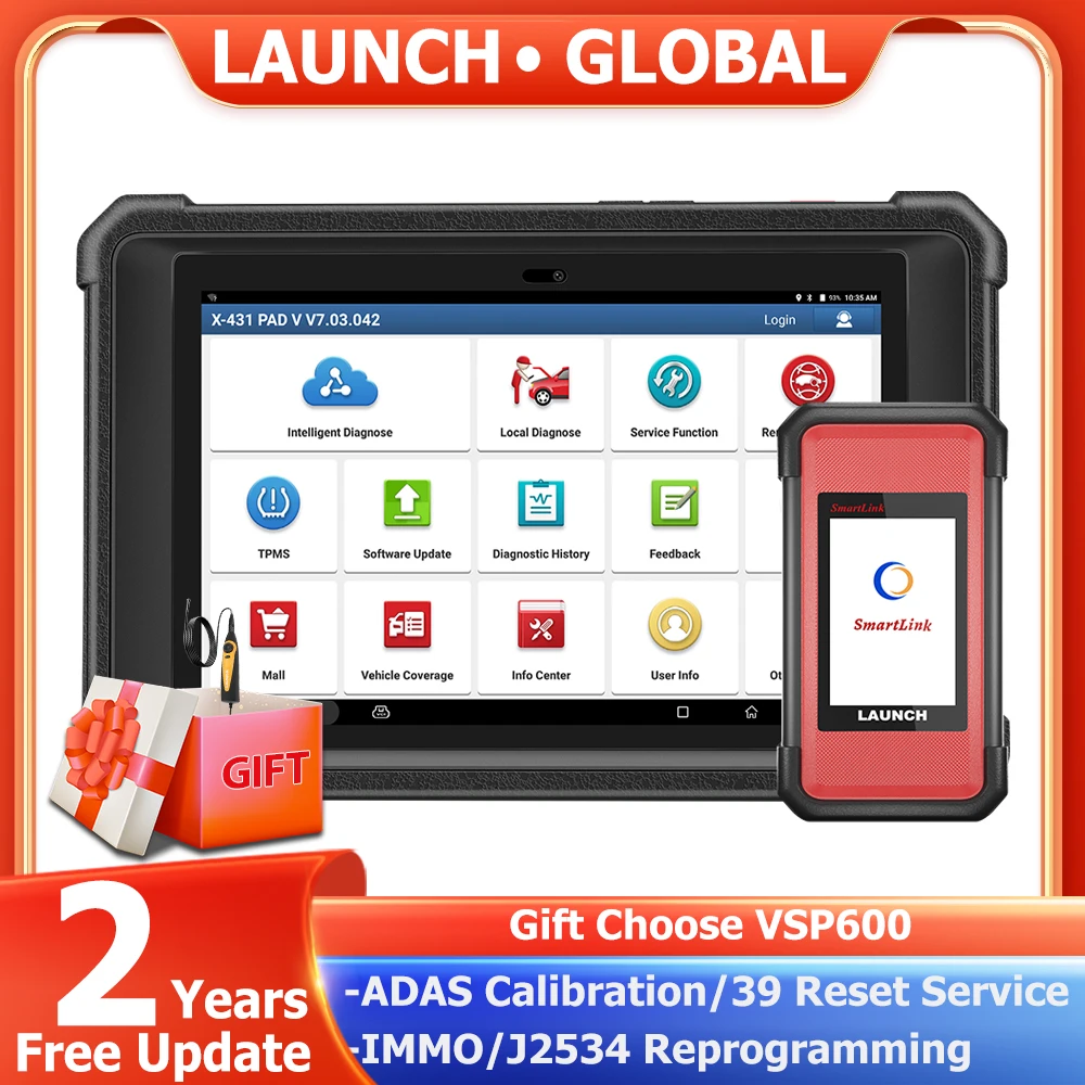 LAUNCH-X431-PAD-V-Elite-PAD-5-Smartlink-C-V2-0-OBD2-Scanner-Car ...