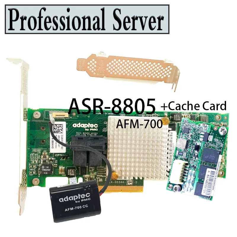 Adaptec ASR 8805 PCI E 3.0 SAS/SATA/SSD RAID 12Gb/s Controller Card+AFM ...