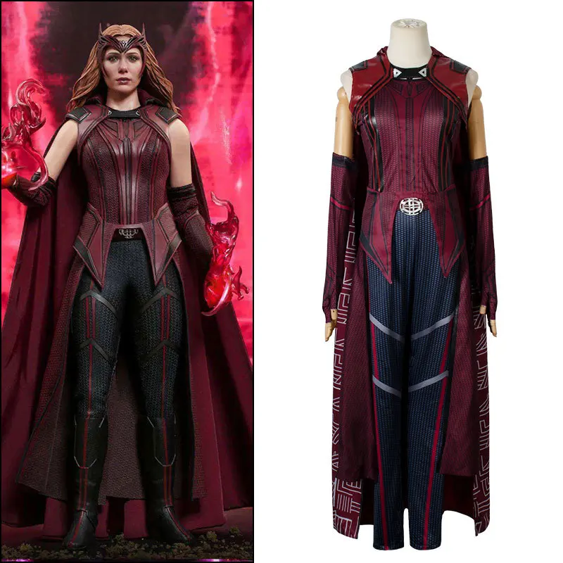 Funfor-Dark-red-Wanda-Vision-Scarlet-Witch-Cosplay-Costume-For-Women ...