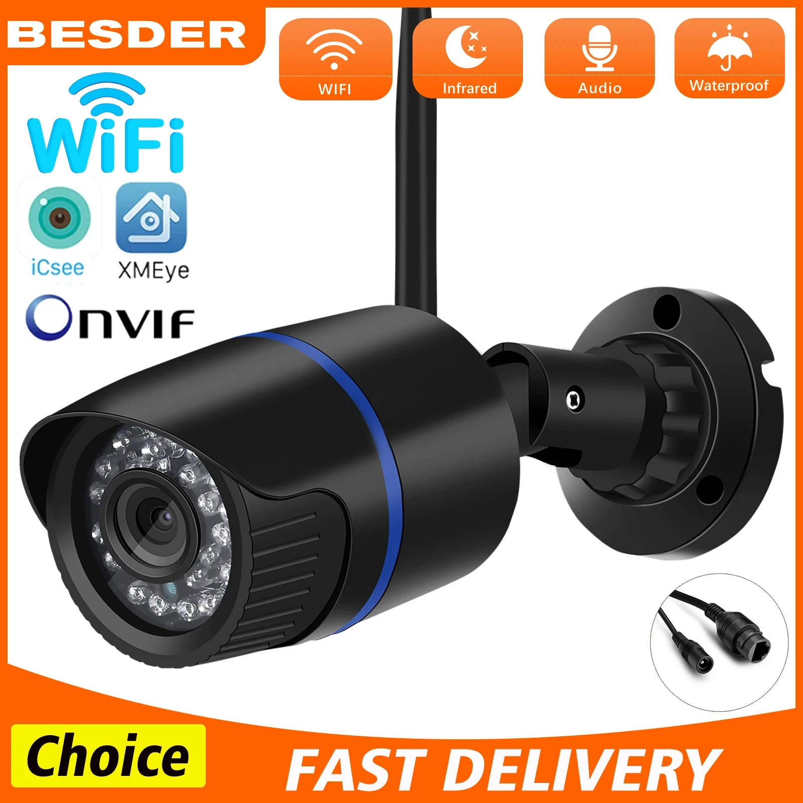 WiFi-IP-Camera-Outdoor-Bullet-Security-Camera-AI-Human-Detection ...