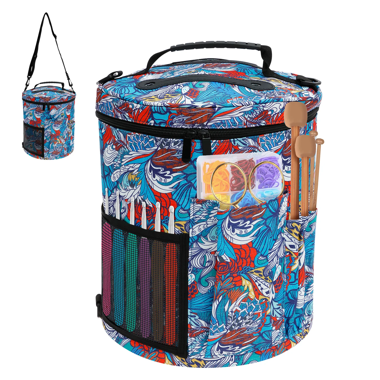 Yarn Storage Bag Knitting Wool Yarn Bags Organizer Crochet DIY Sewing ...