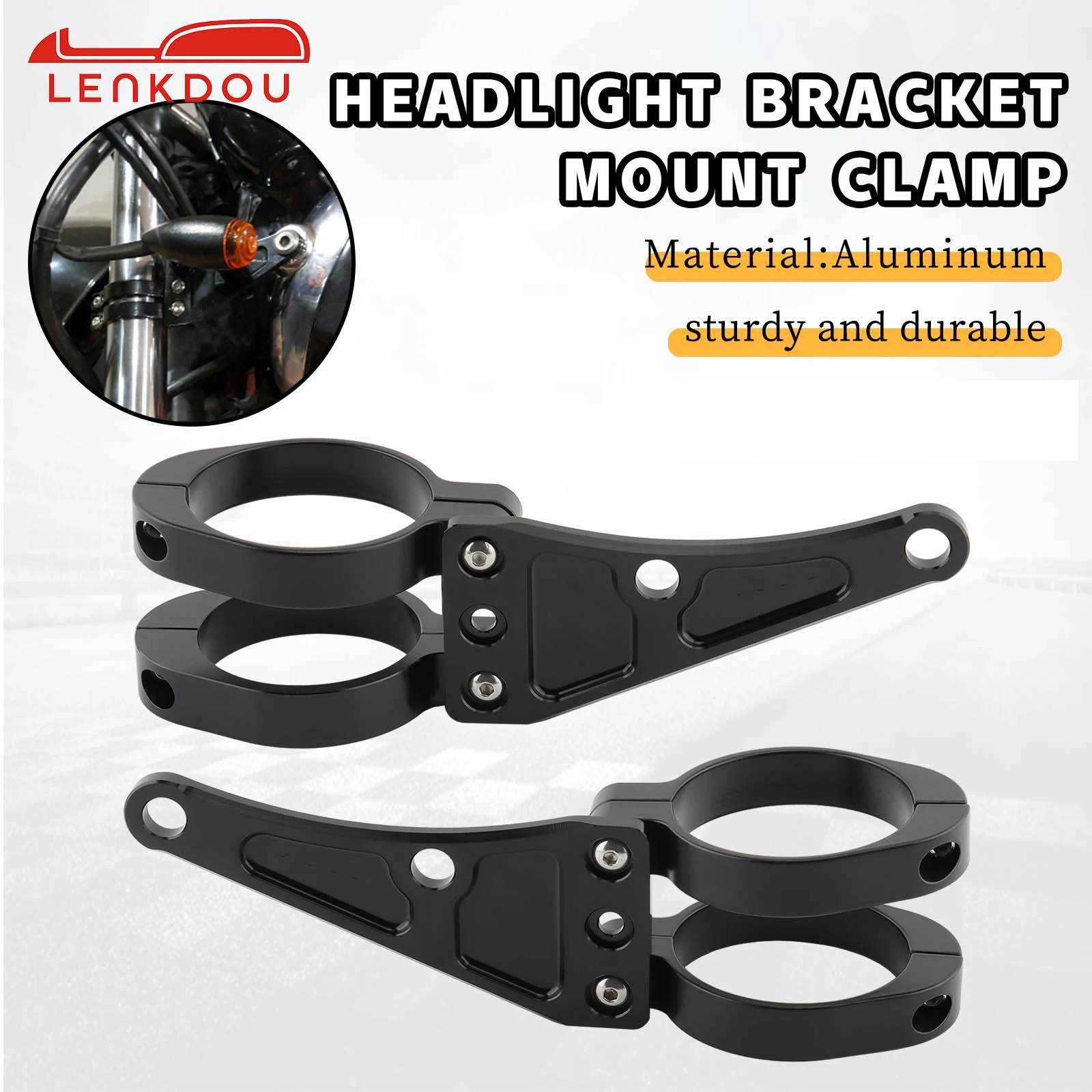 For-34mm-58mm-Motorcycle-Headlight-Bracket-Mount-Clamp-Fork-Tube-Head ...