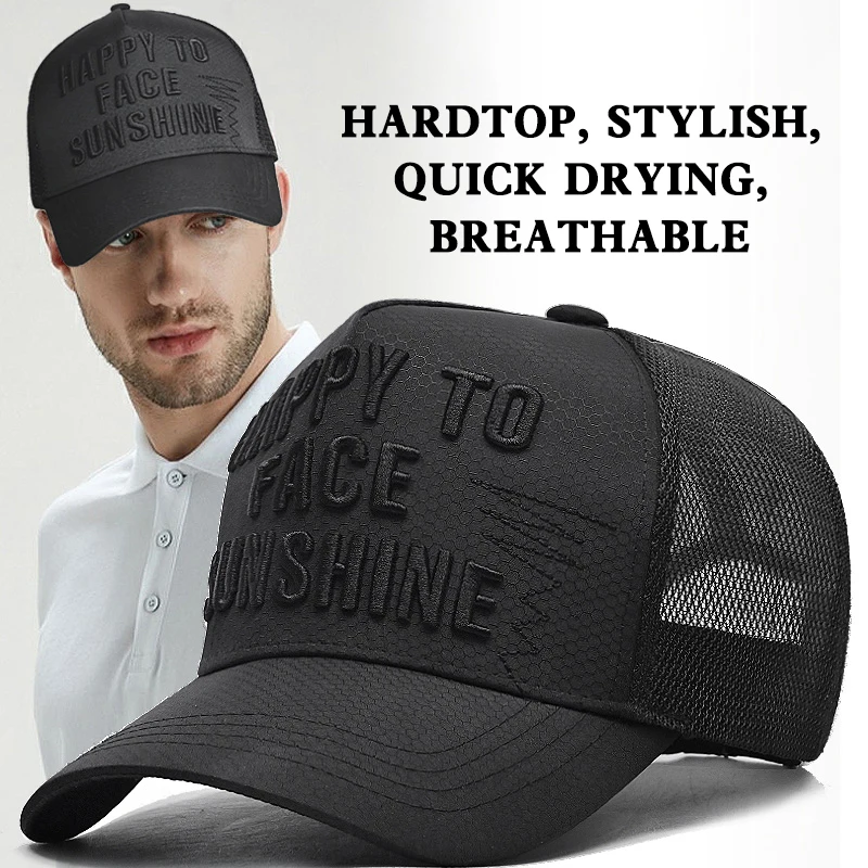 Quick drying non fading fabric high top hat men's three-dimensional ...