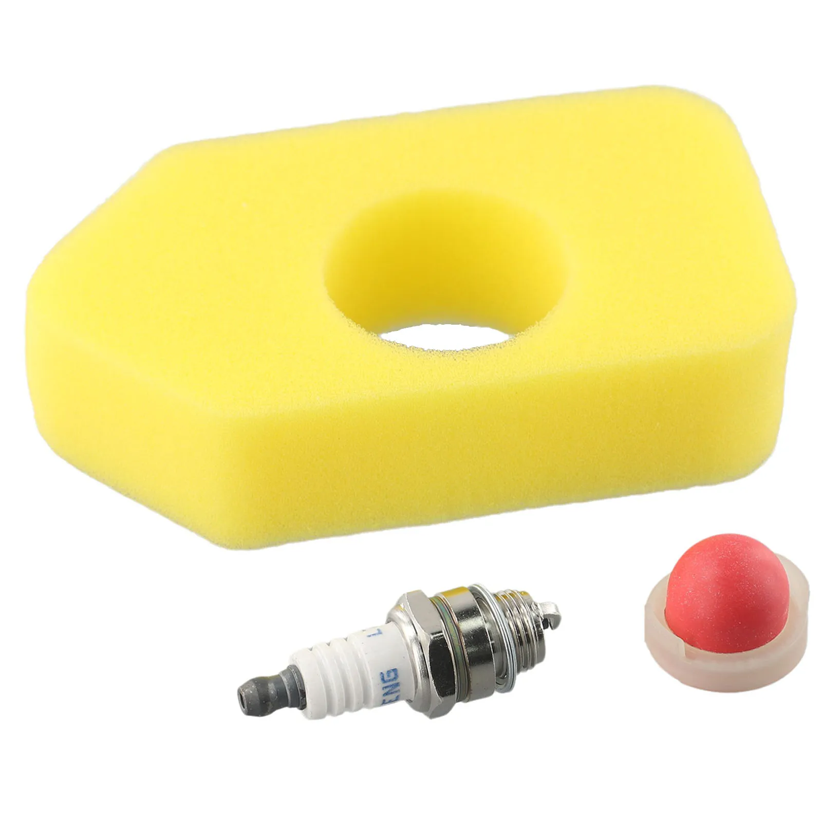 7-Pcs-Gasket-Air-Filter-Spark-Plug-Primer-Bulb-Mower-Engines-Service ...