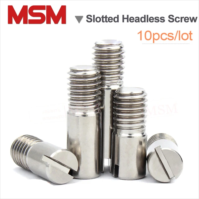 Slotted Headless Screws