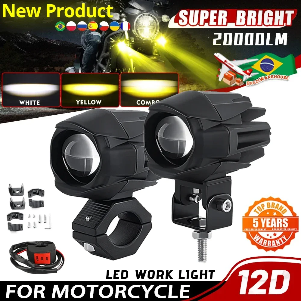 3 Inch Motorcycle LED Spotlights Fog Light Brighter Headlight Off Road ...