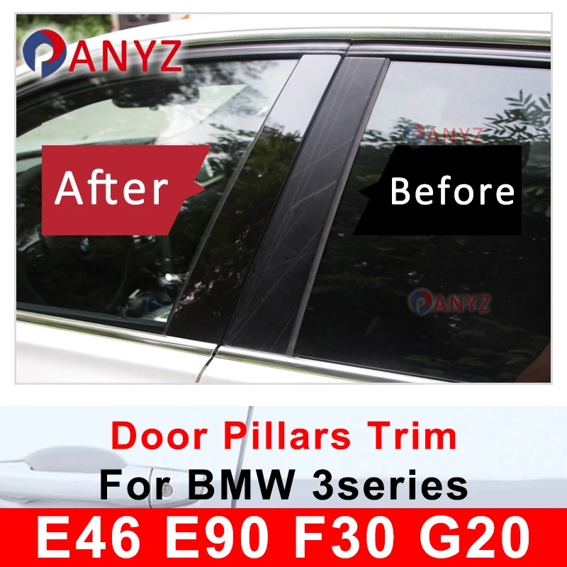 Glossy Car Door Pillar Post Trim Sticker For Bmw E46 E90 F30 G20 318i ...