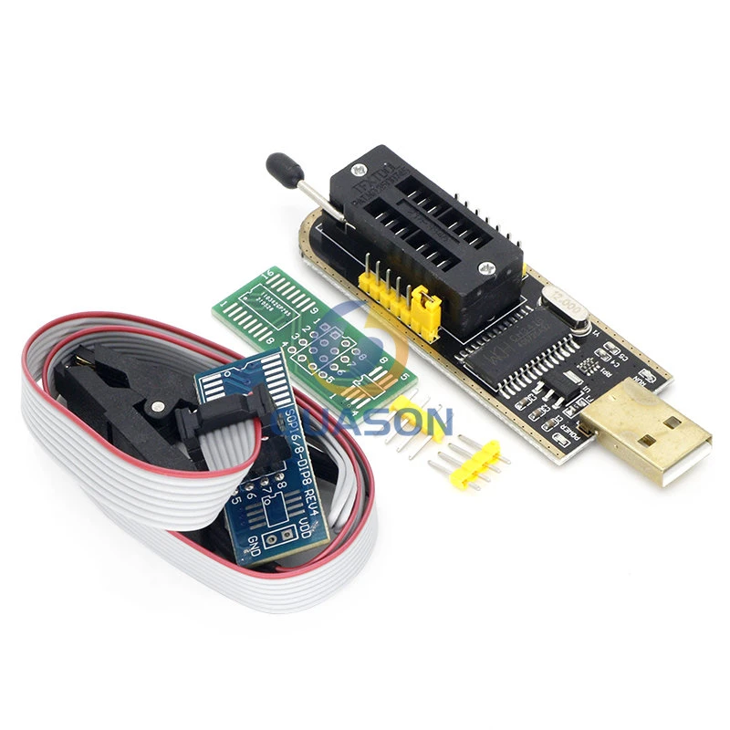 Ch341 24 25 Series Eeprom Flash Bios Usb Programmer Module + Soic8 Sop8 ...