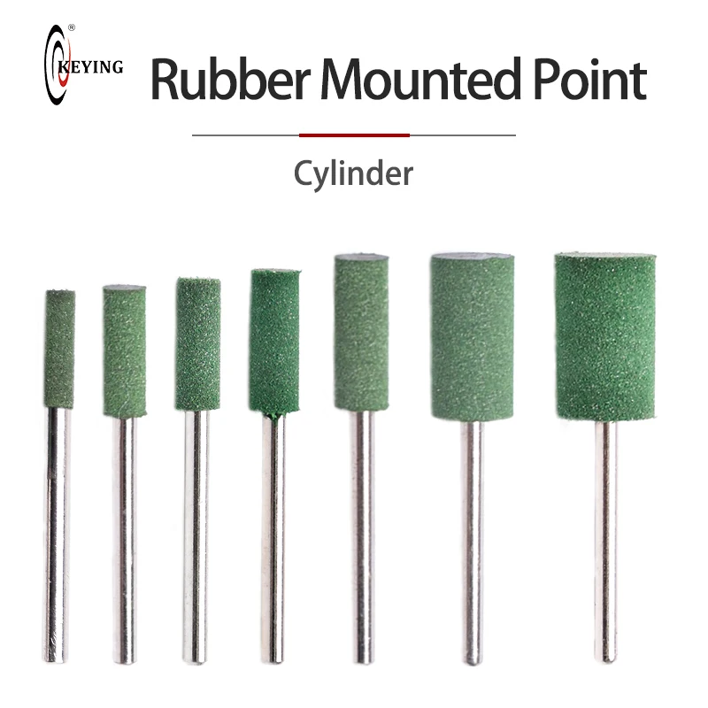 10PCS-Rubber-Mounted-Point-3mm-Shank-Abrasive-Grinding-Head-120-Grit ...