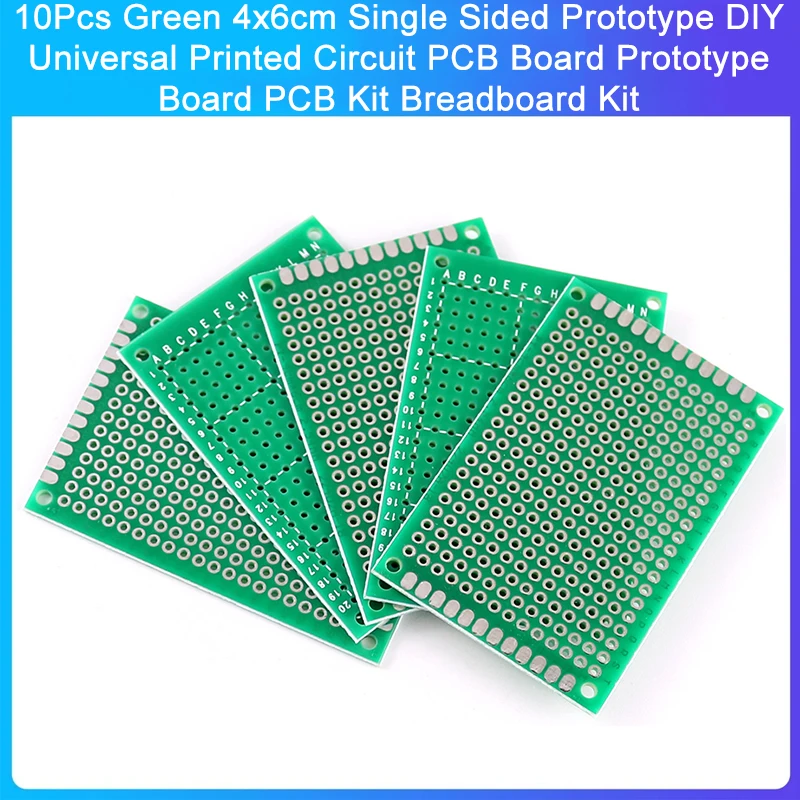 10Pcs-Green-4x6cm-Single-Sided-Prototype-DIY-Universal-Printed-Circuit ...