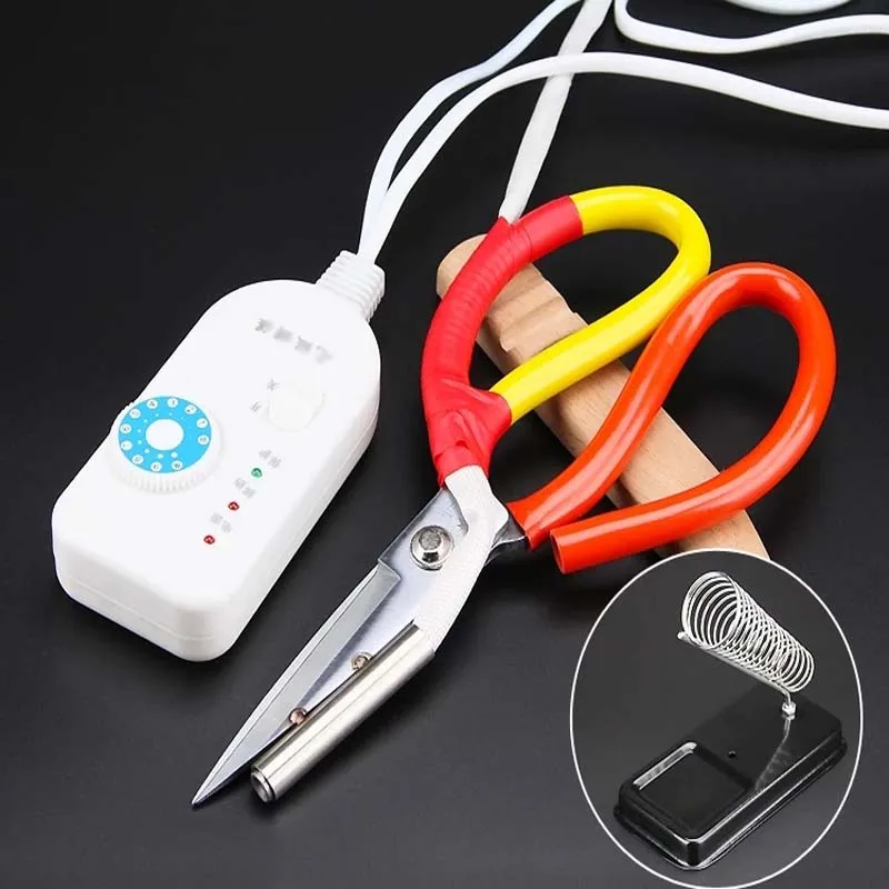 Electric-Heating-scissors-with-stand-heat-cutter-for-tailor-fabric ...