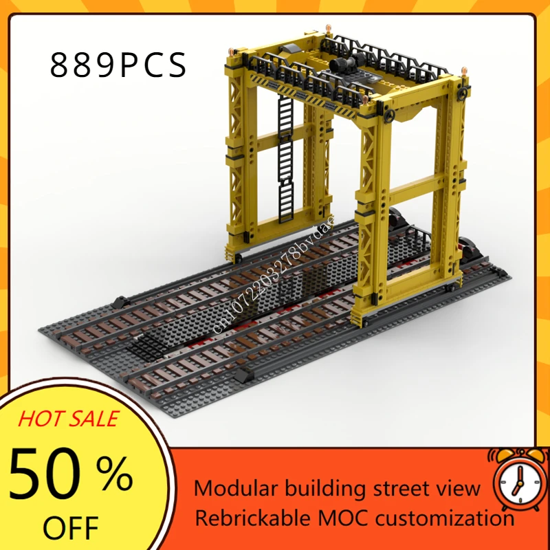 889PCS-Railway-Overloading-Crane-Model-Building-Blocks-Cargo-Train ...
