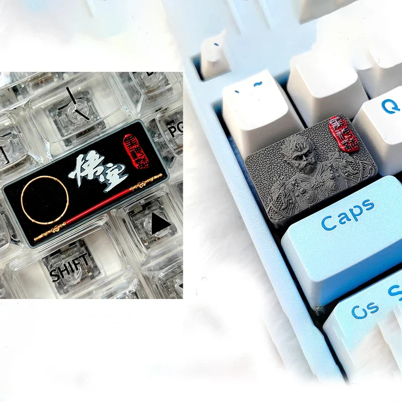 Artisan Keycap Black myth Wukong handmade Resin Key Caps Mechanical ...