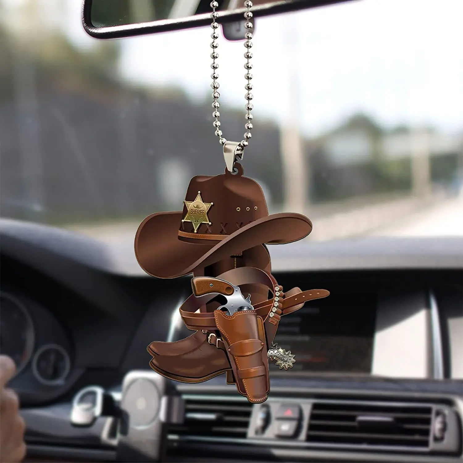 Acrylic Western Cowboy Boot Keychain Felt Hat Boot Texas Farm Saddle ...