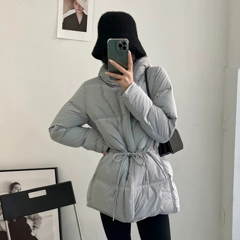 Women-Winter-Coats-Mid-length-Down-Jackets-Thick-Waist-Warm-Puffer ...