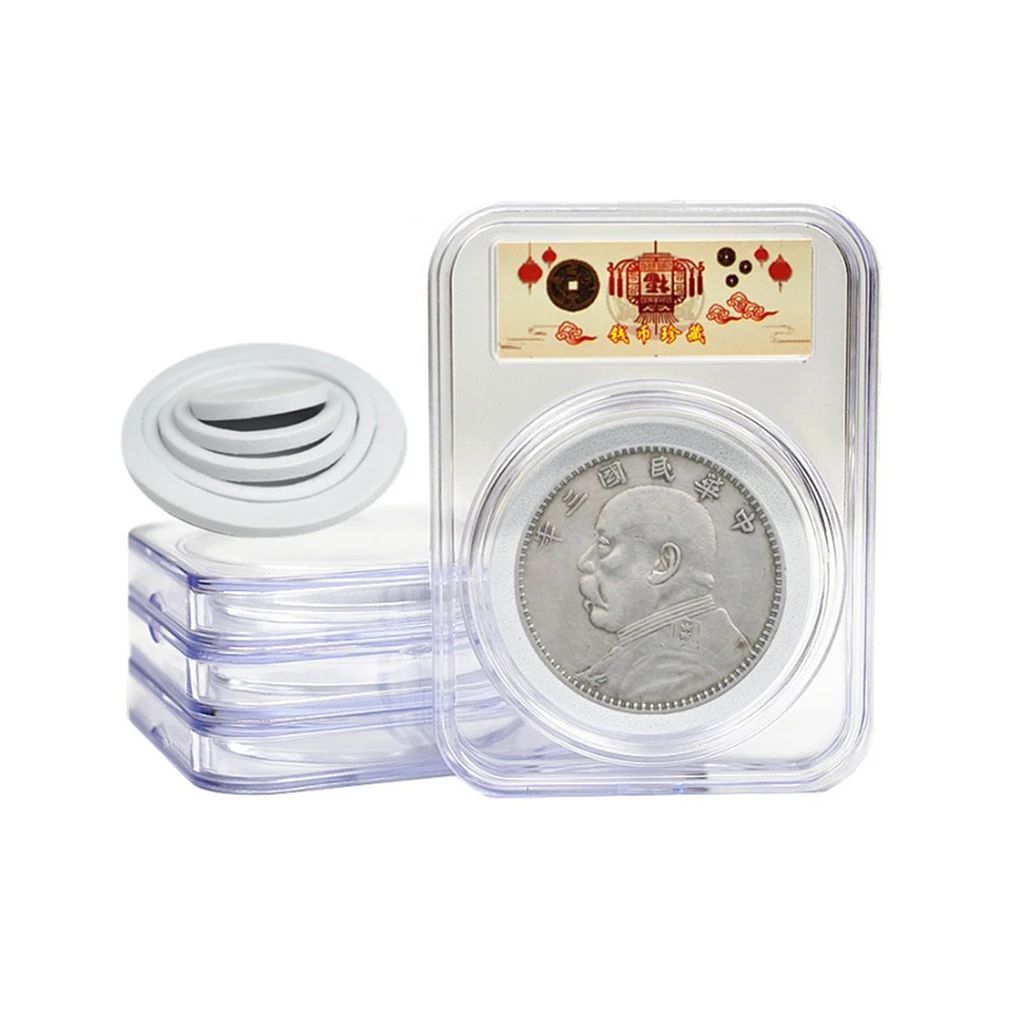 10Pcs-Universal-46mm-Coin-Holder-Capsule-Organizer-Box-Display-Slab ...