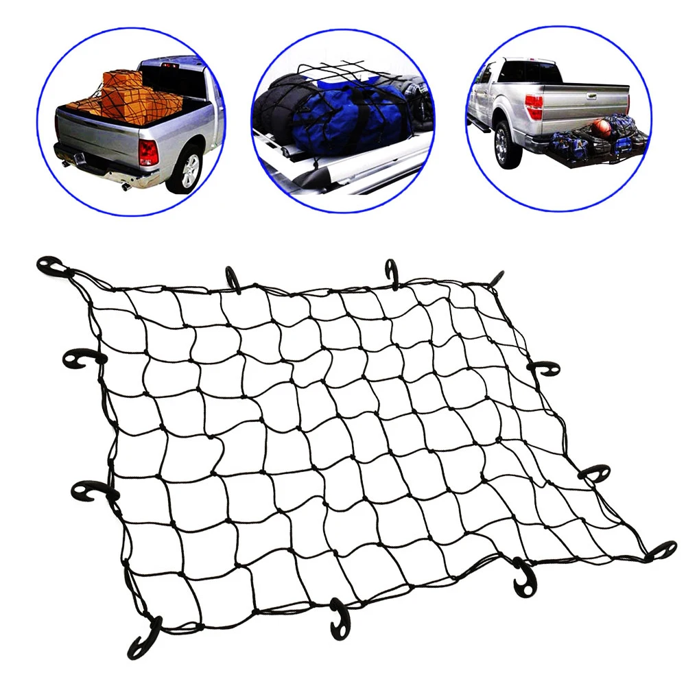 Universal Truck Bed Net 120*90 Elasticity Roof Car Trunk Mesh Cargo Net ...