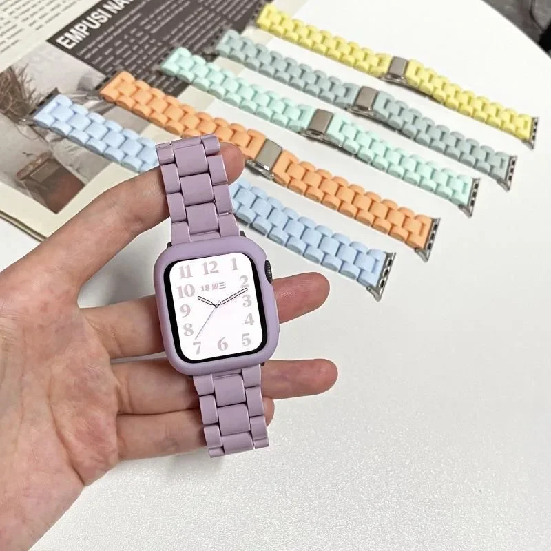 Watch strap+Case+glass For apple watch band 44mm 40mm 38/42mm Candy ...