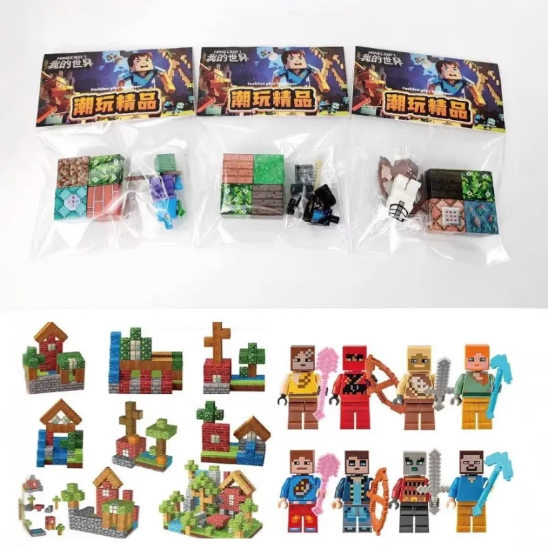 Магнитные блоки Minecraft Steve Bandai | AliExpress
