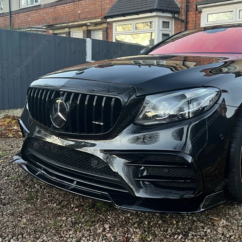 3Pcs-B-Style-Front-Bumper-Lip-Spoiler-Splitter-Diffuser-For-Mercedes ...