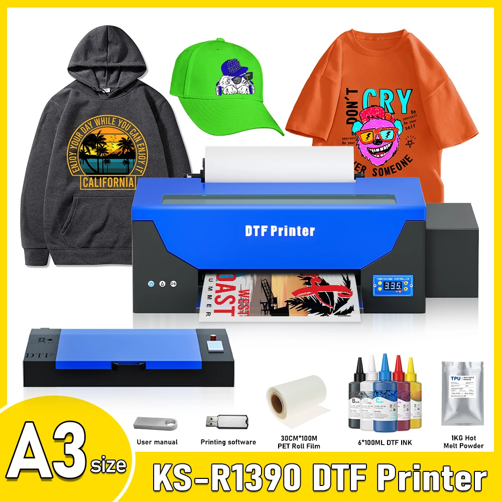 A3-DTF-Transfer-Printer-R1390-impresora-dtf-T-shirt-Printing-Machine ...