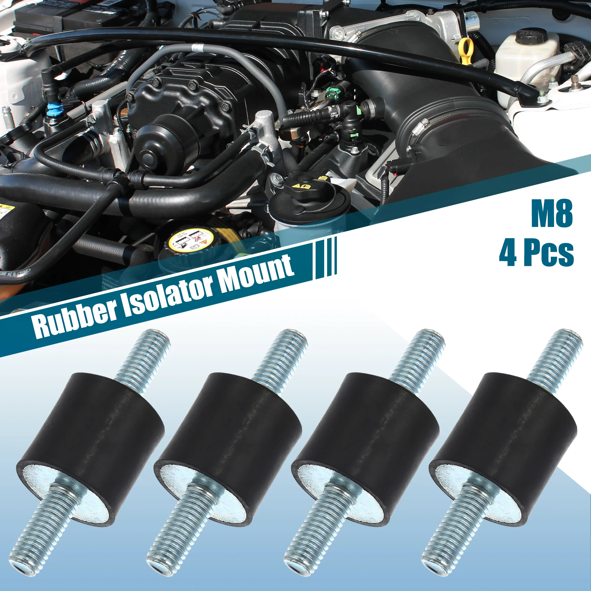 UXCELL 4pcs M8 Car Anti Vibration Rubber Isolator Damper Rubber Bobbin ...