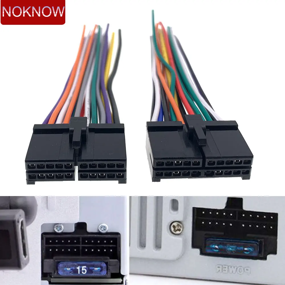 Car 20 Pin Cross T Type Socket Plug Connector Wiring Harness Cable for ...