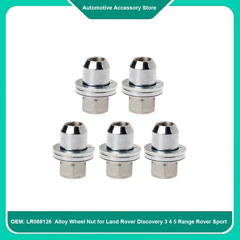Alloy-Wheel-Nut-LR068126-1-Lot-5-Pcs-for-Land-Rover-Discovery-3-4-5 ...