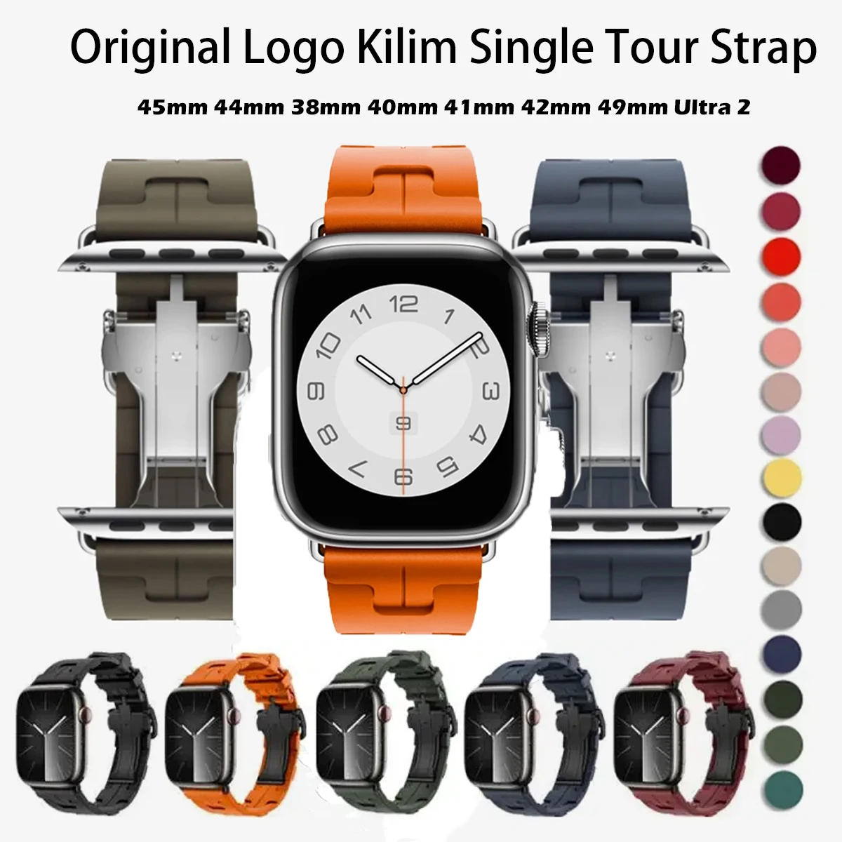 Logo-Kilim-Single-Tour-Strap-For-Apple-Watch-Band-45mm-44mm-42mm-41mm ...